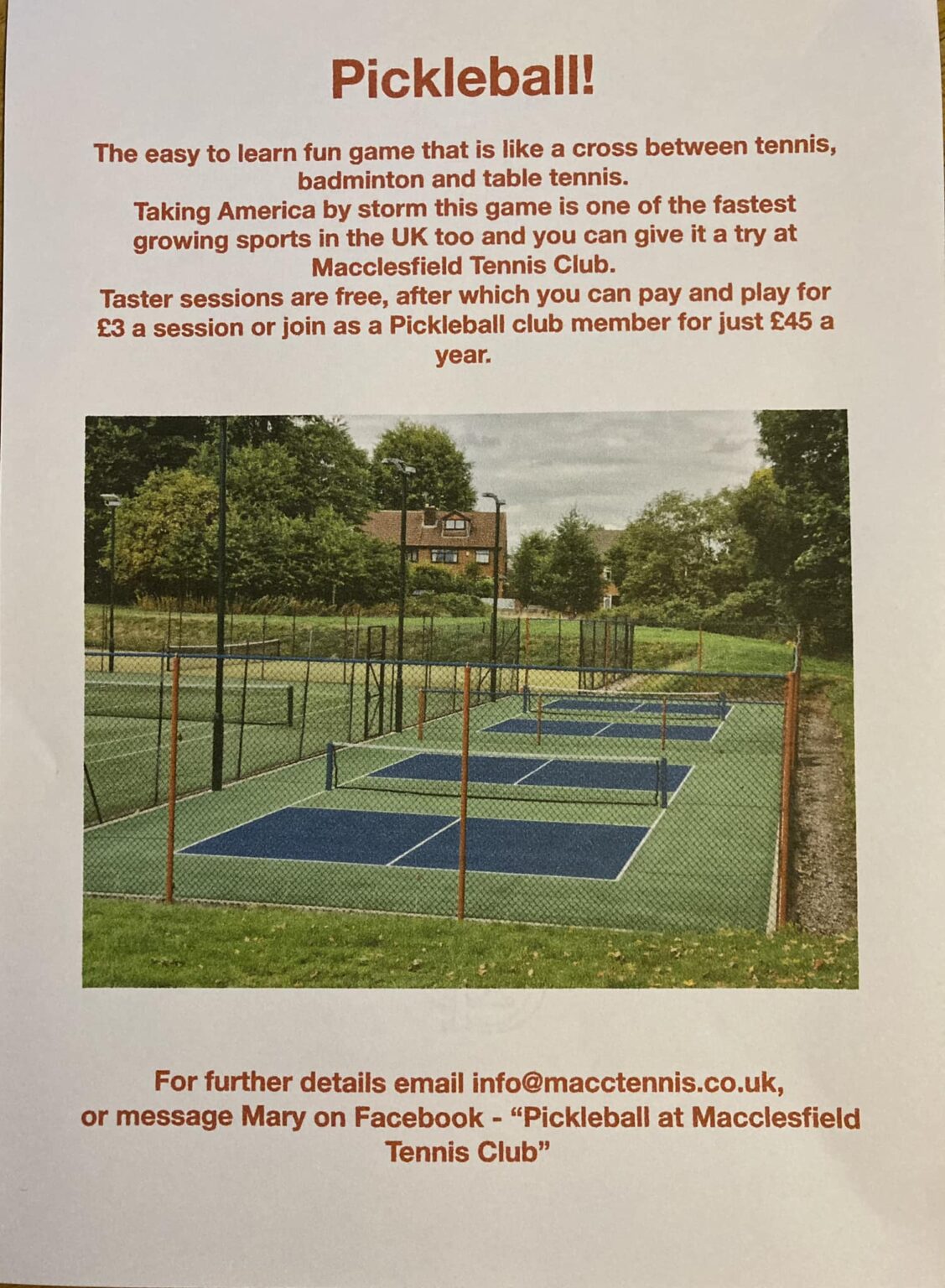 Outdoor Courts - Pickleball England