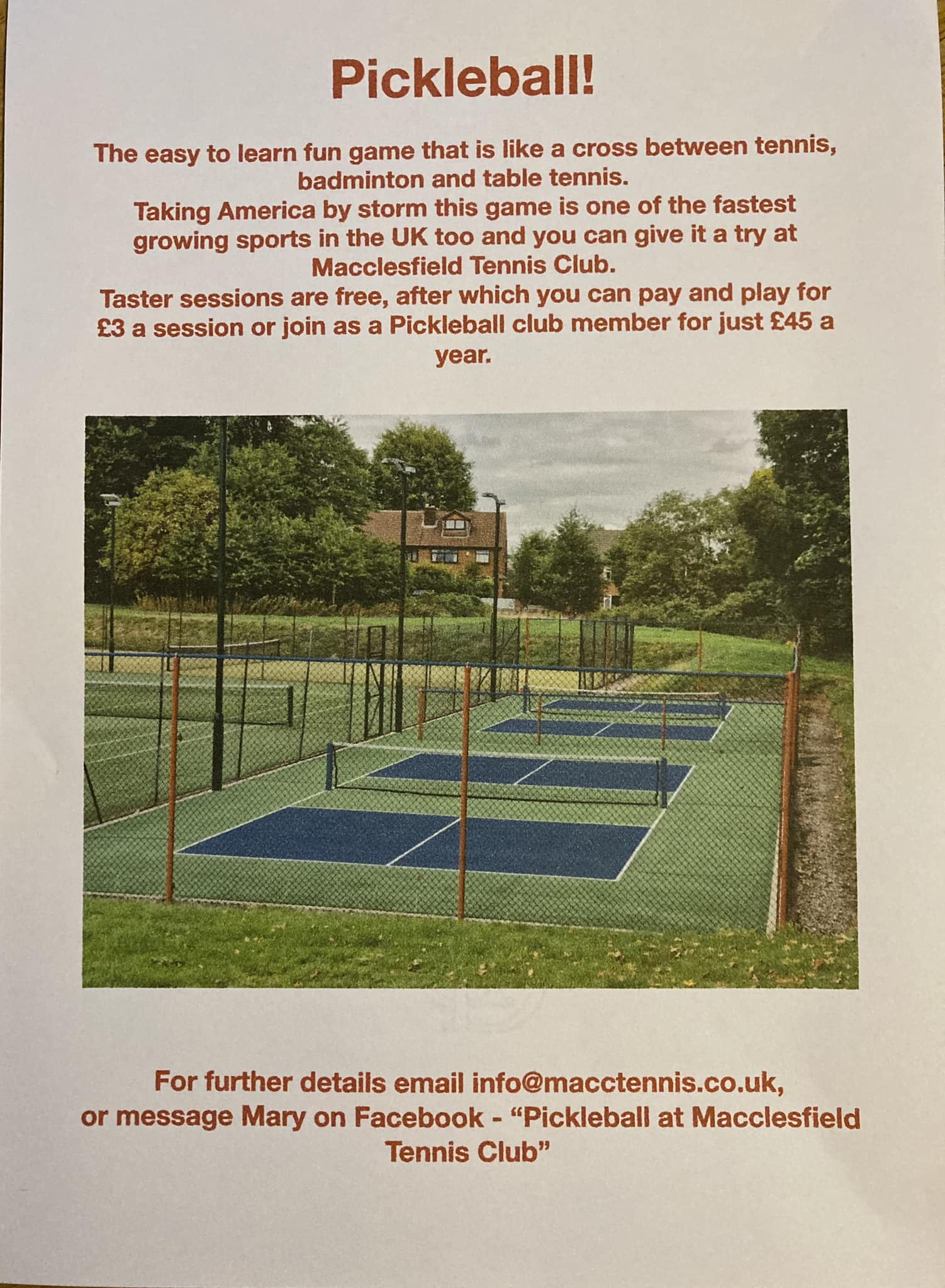 Outdoor Courts - Pickleball England
